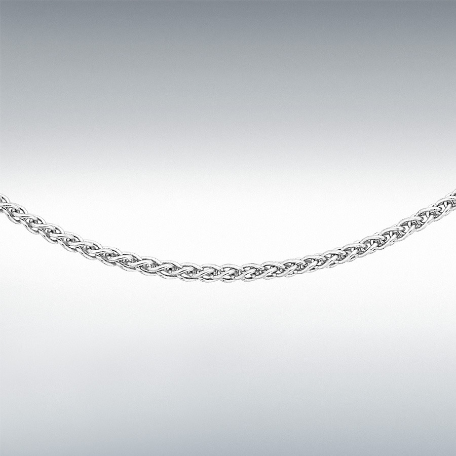 9ct White Gold 1mm Spiga Chain 51cm/20" | 9ct and 18ct White Gold ...