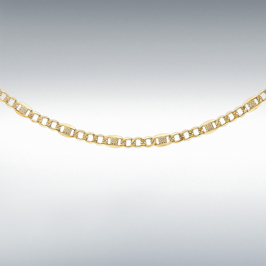 9ct Yellow Gold 3.6mm Rambo Curb Chain 51cm/20" | Chains | IBB London